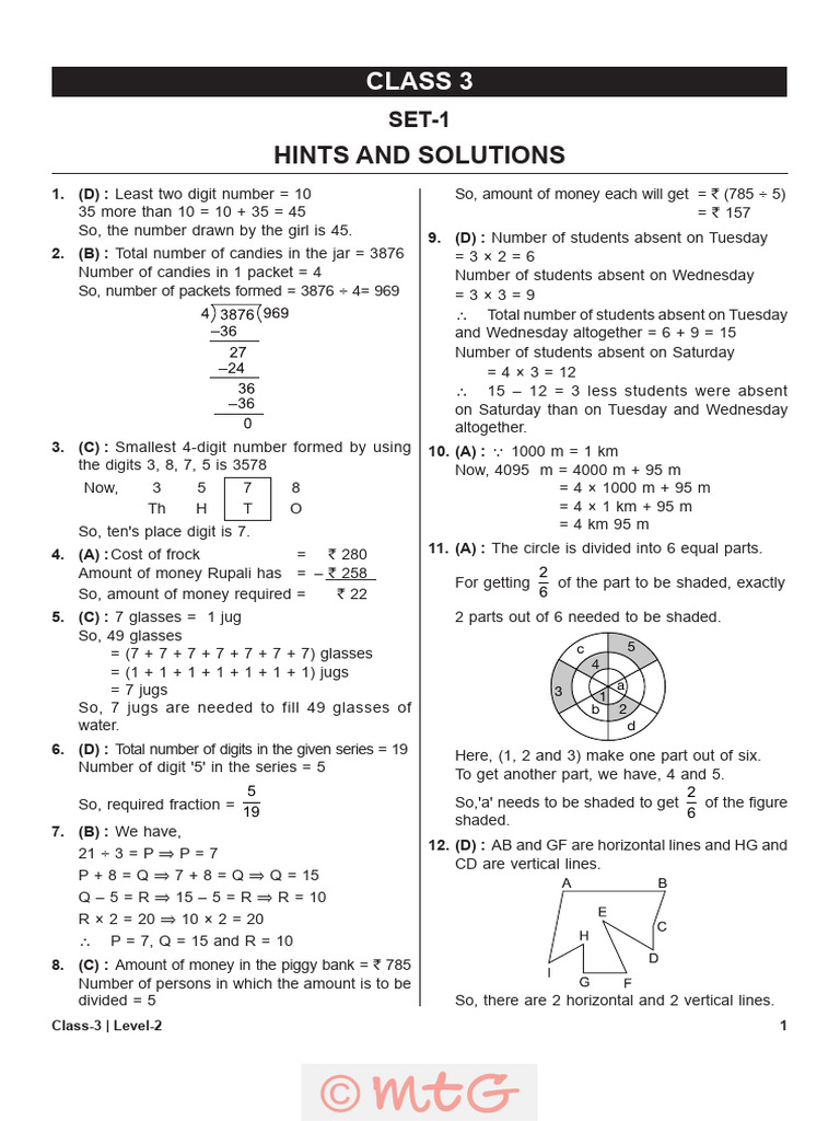 imo-level2-solution-class-3-set-1 | PDF | Number Theory | Mathematics