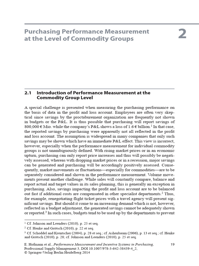 Purchasing Performance Measurement at the Level of Commodity Groups ...