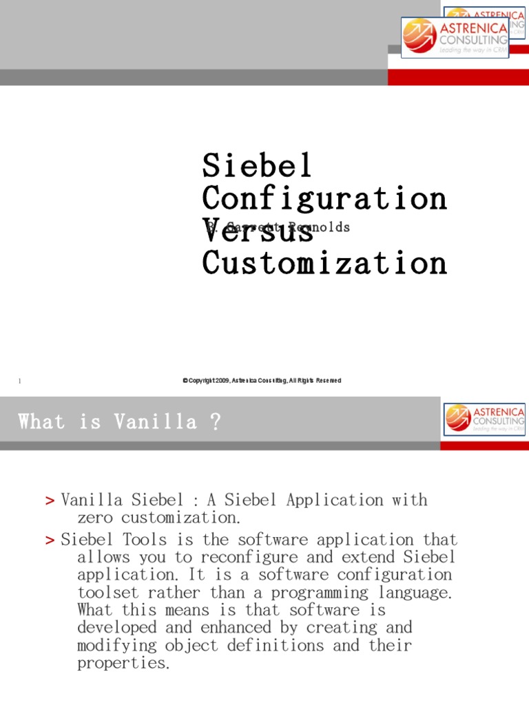Siebel Configuration Vs Customization Pdf Scripting Language