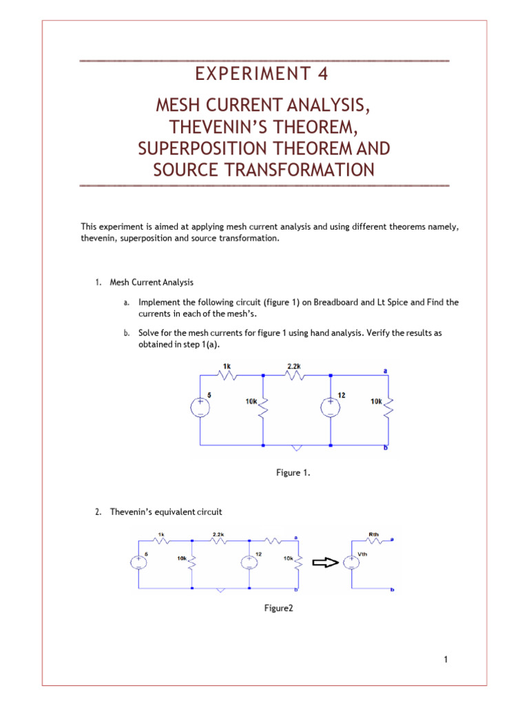 Lab 4 | PDF | Electrical Network | Analog Circuits