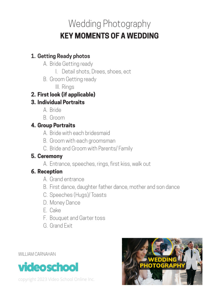 Wedding+Photography+Key+Moments+List | PDF