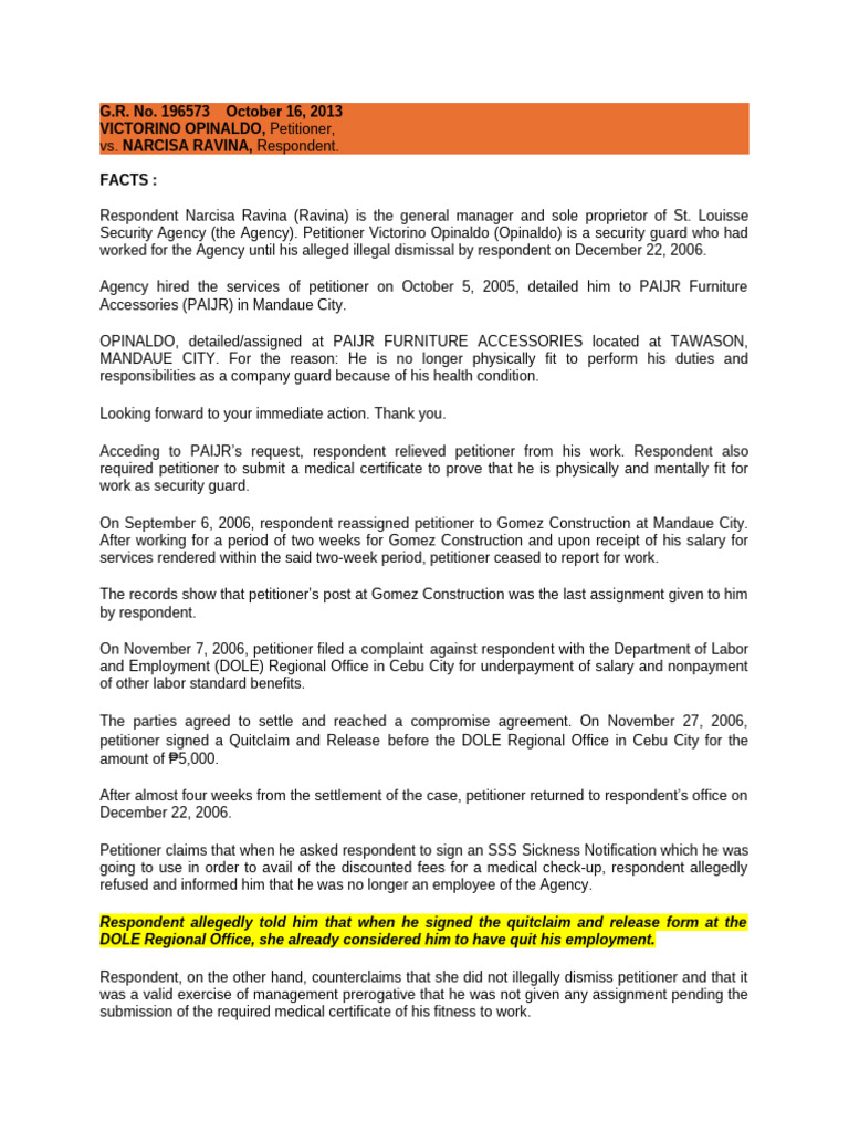 Opinaldo v Rabina | PDF | Separation Of Powers | Justice