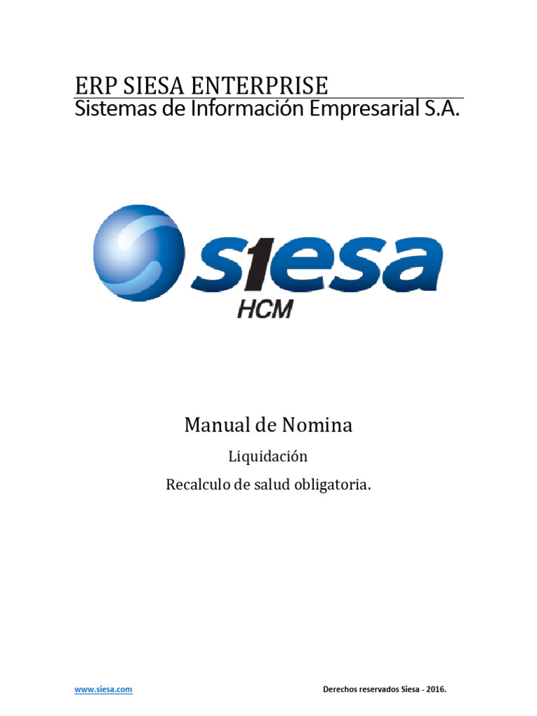 Recalculo de Salud Obligatoria en Nómina | PDF
