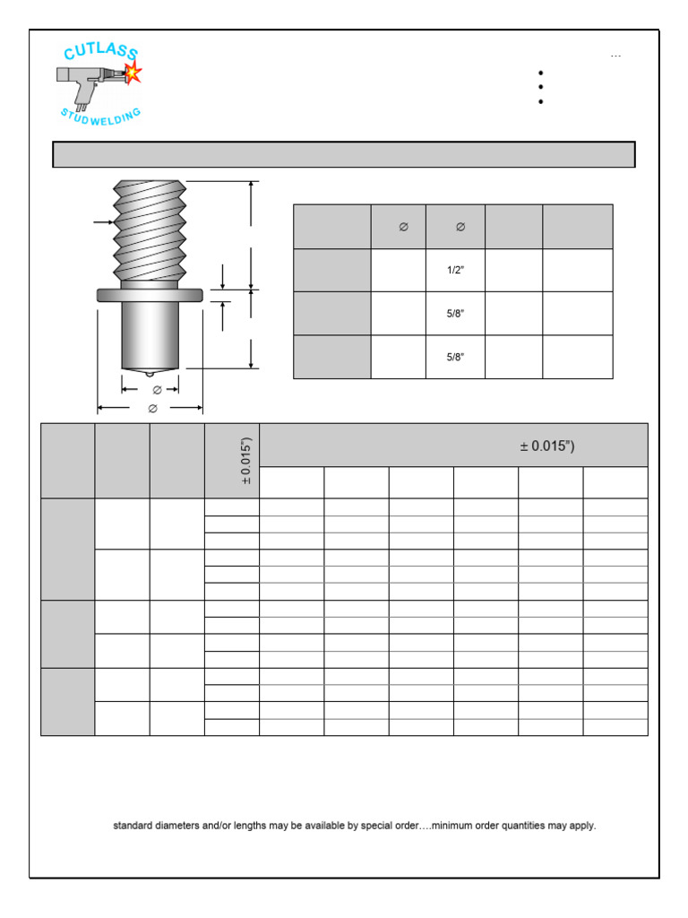 ARC-COLLAR-STUD-CATALOG | PDF | Welding | Construction