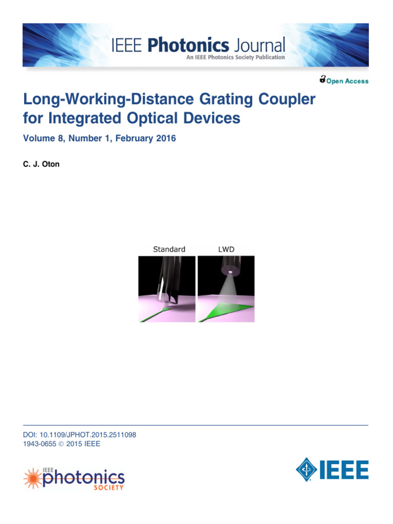 Long-Distance Grating Coupler Design | PDF | Optical Fiber | Optics
