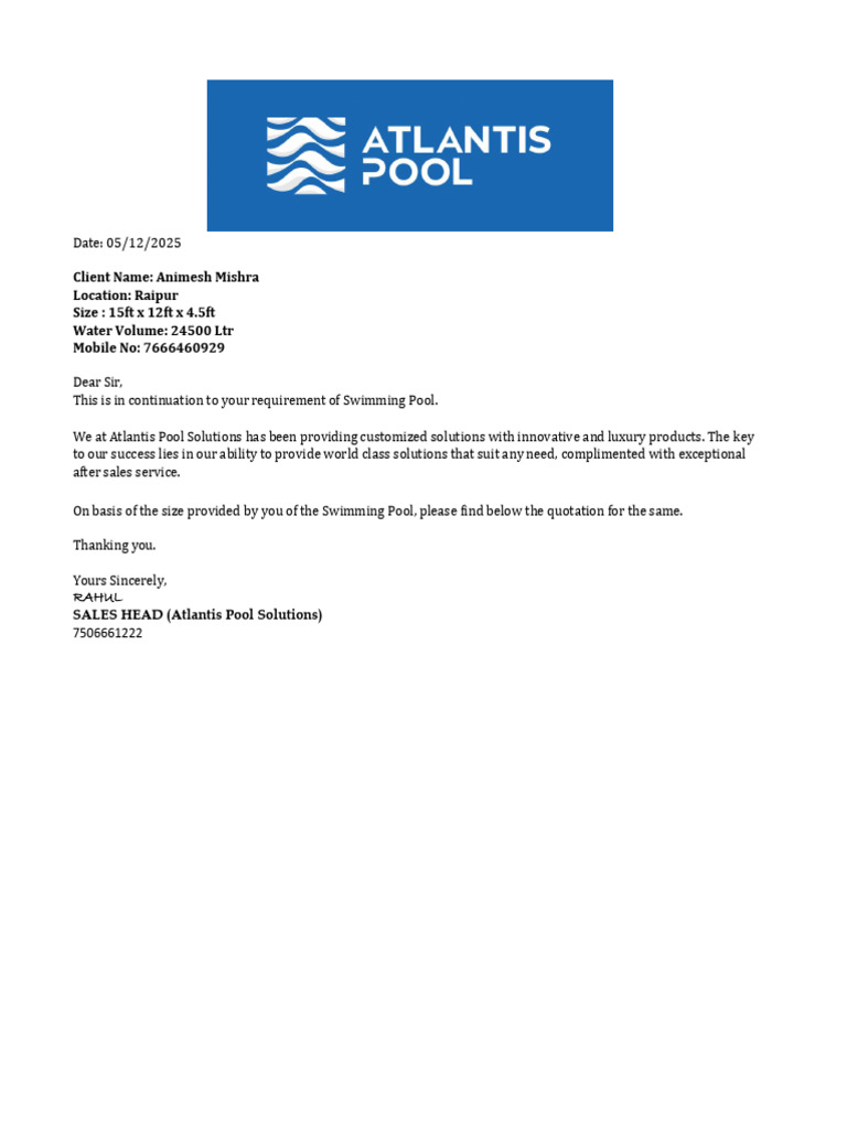 15 FTX 12 FT X 4.5FT Animesh Mishra | PDF