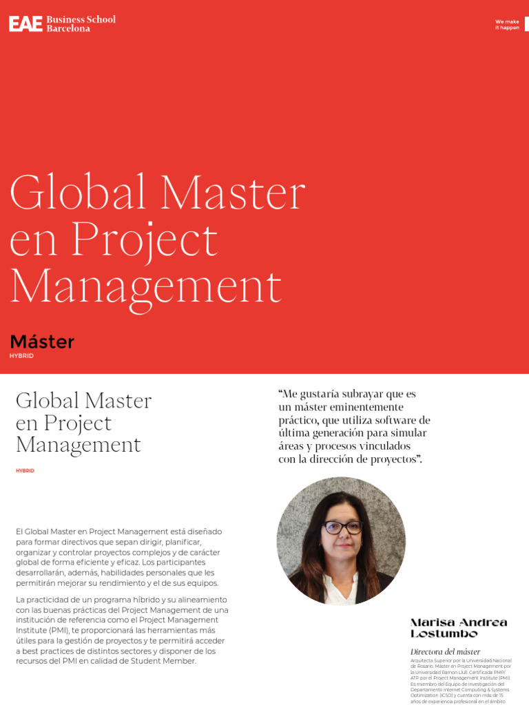Máster Global en Project Management Híbrido | PDF | Gestión de ...