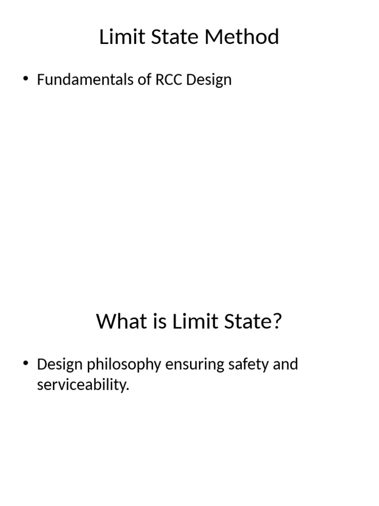 Limit State Method in RCC Design | PDF