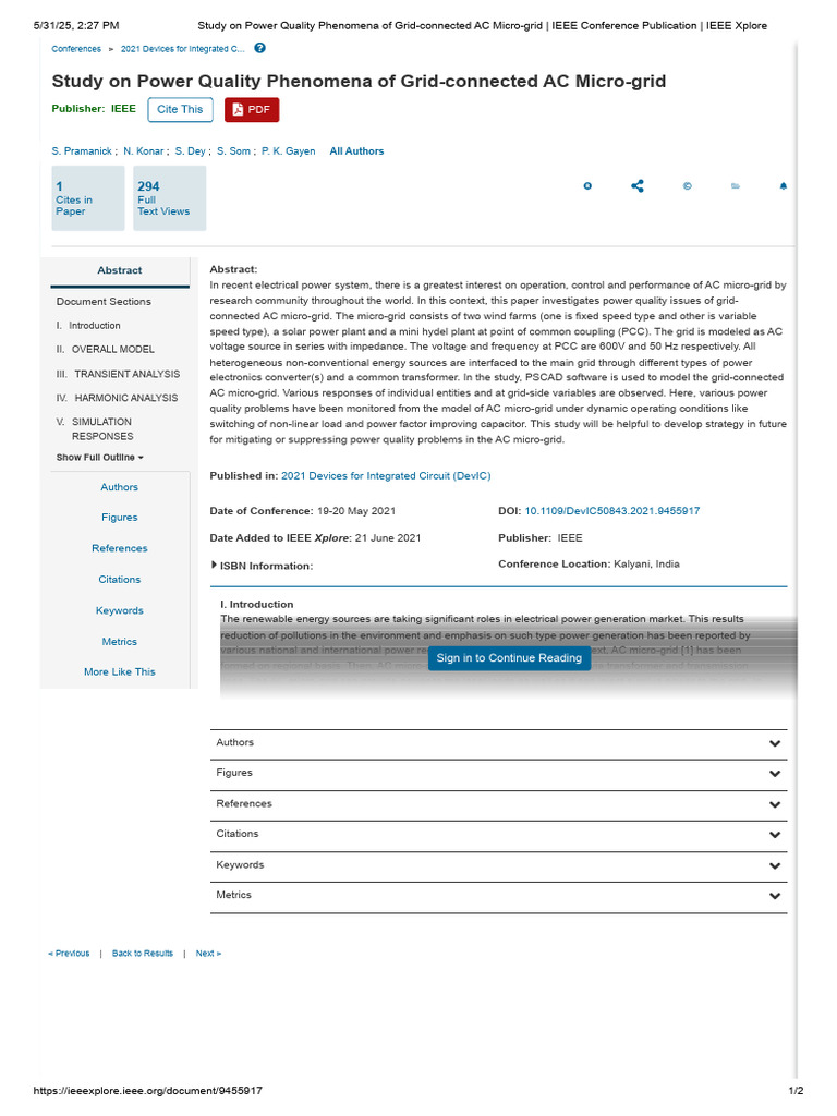 Study on Power Quality Phenomena of Grid-connected AC Micro-grid _ IEEE ...