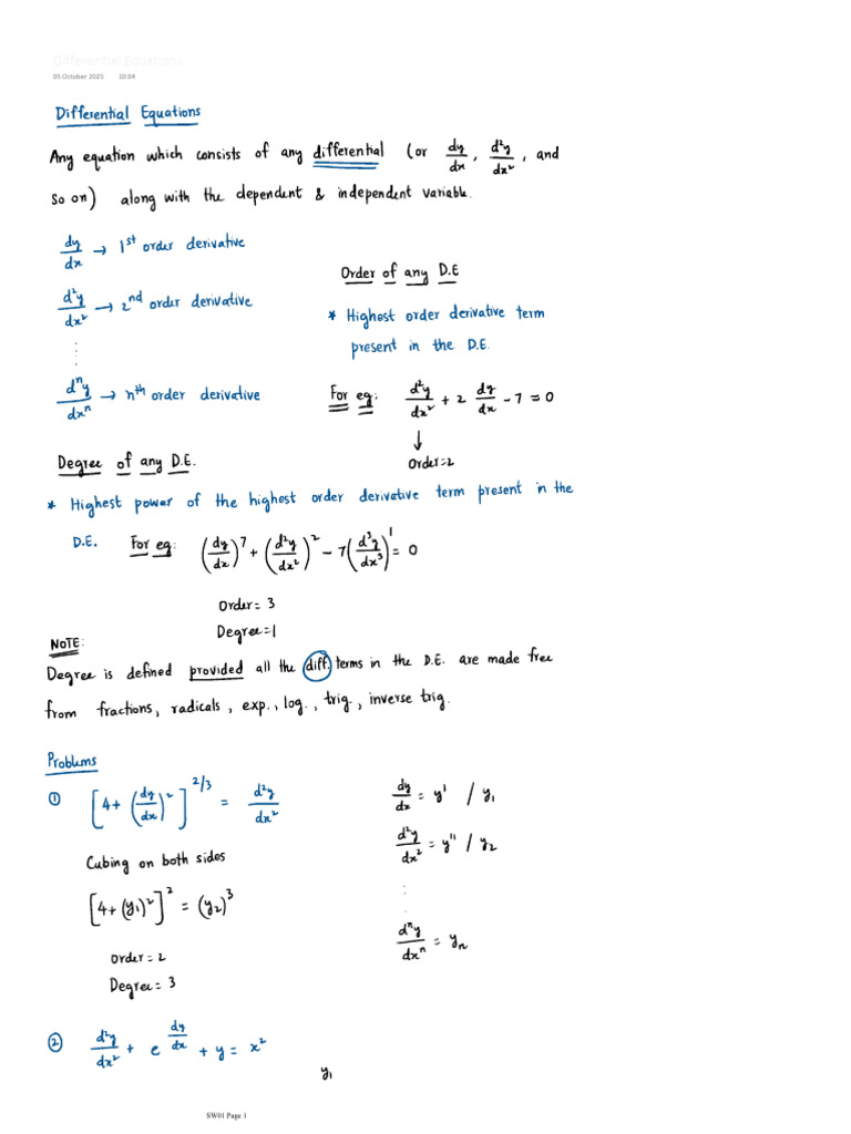 Understanding Differential Equations | PDF
