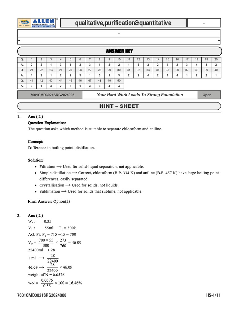 Qualitative and Quantitative Analysis Guide | PDF | Chromatography ...