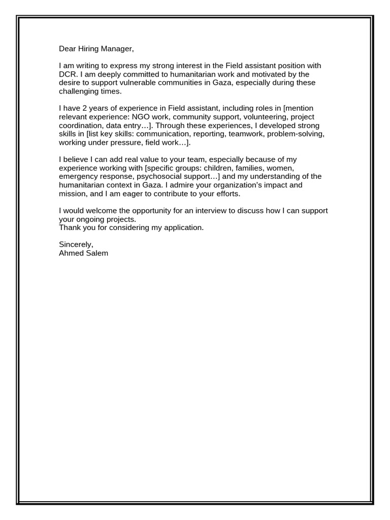 Cover Latter | PDF