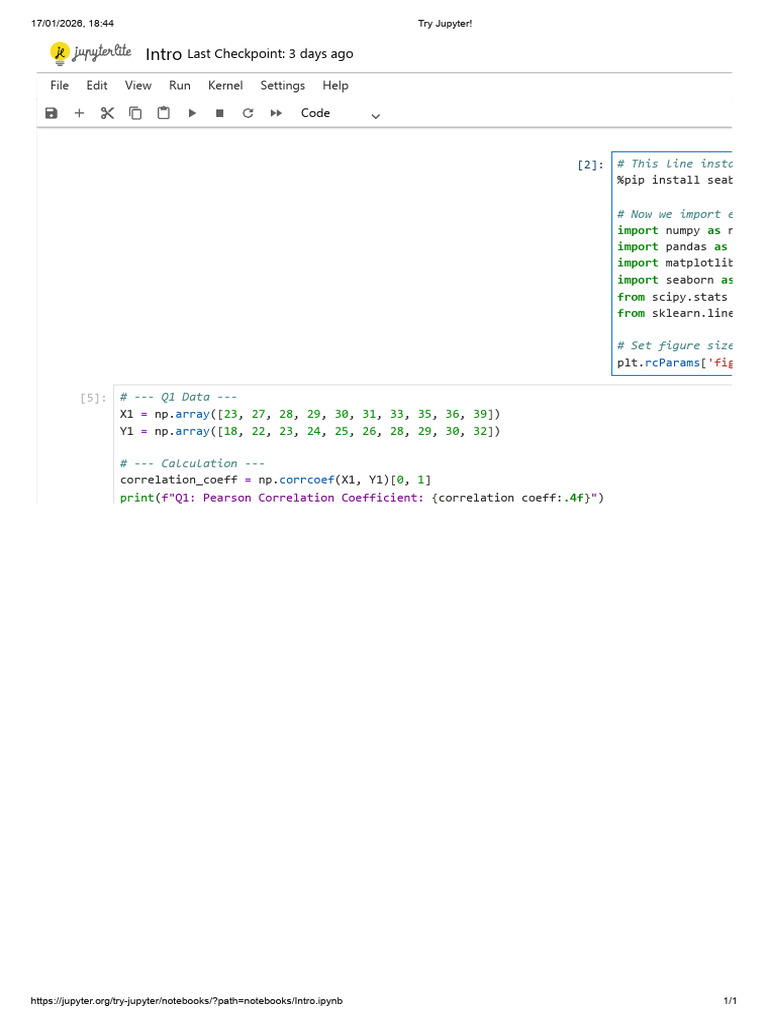 Pearson Correlation Coefficient Calculation | PDF