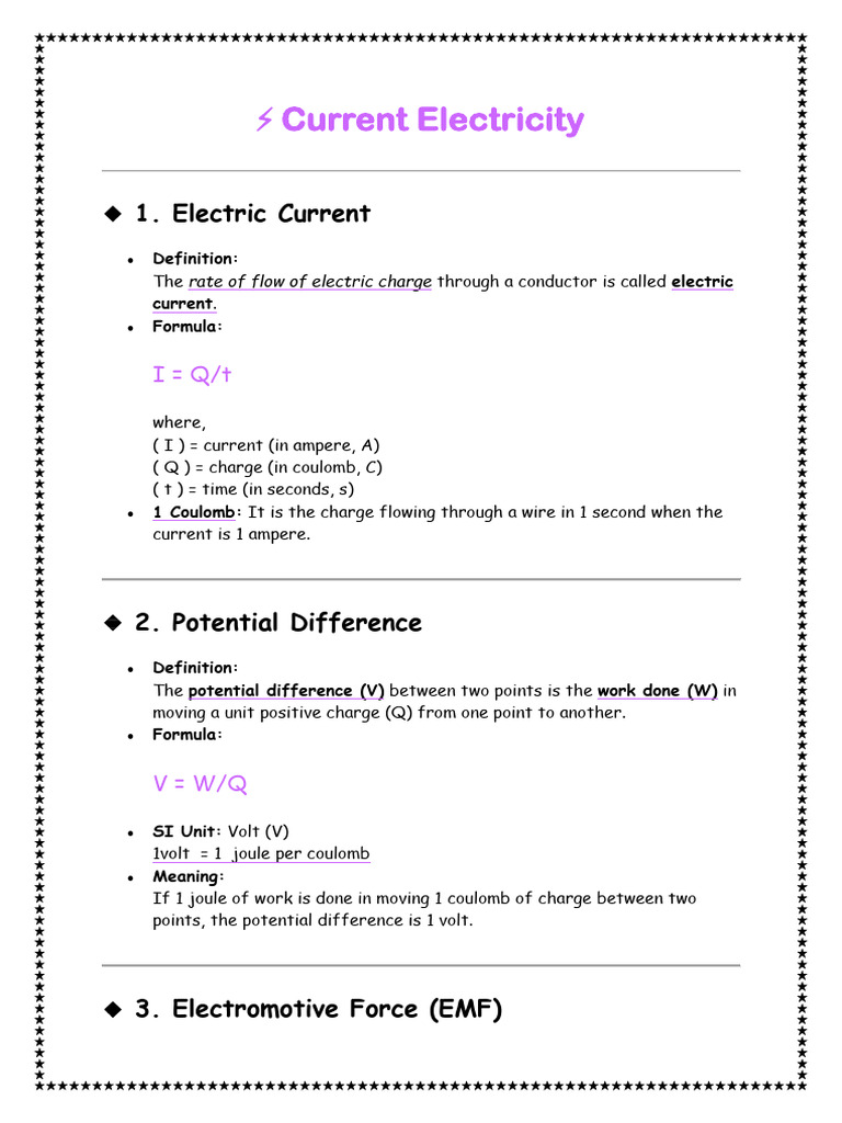 Understanding Current Electricity Concepts | PDF | Volt | Voltage