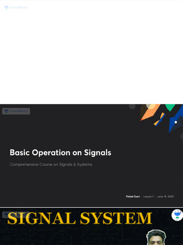 L01 Basic Operation On Signals With Anno | PDF
