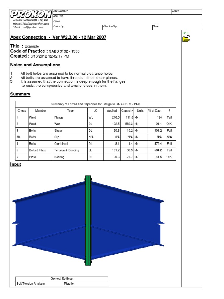 Prokon | PDF | Screw | Beam (Structure)