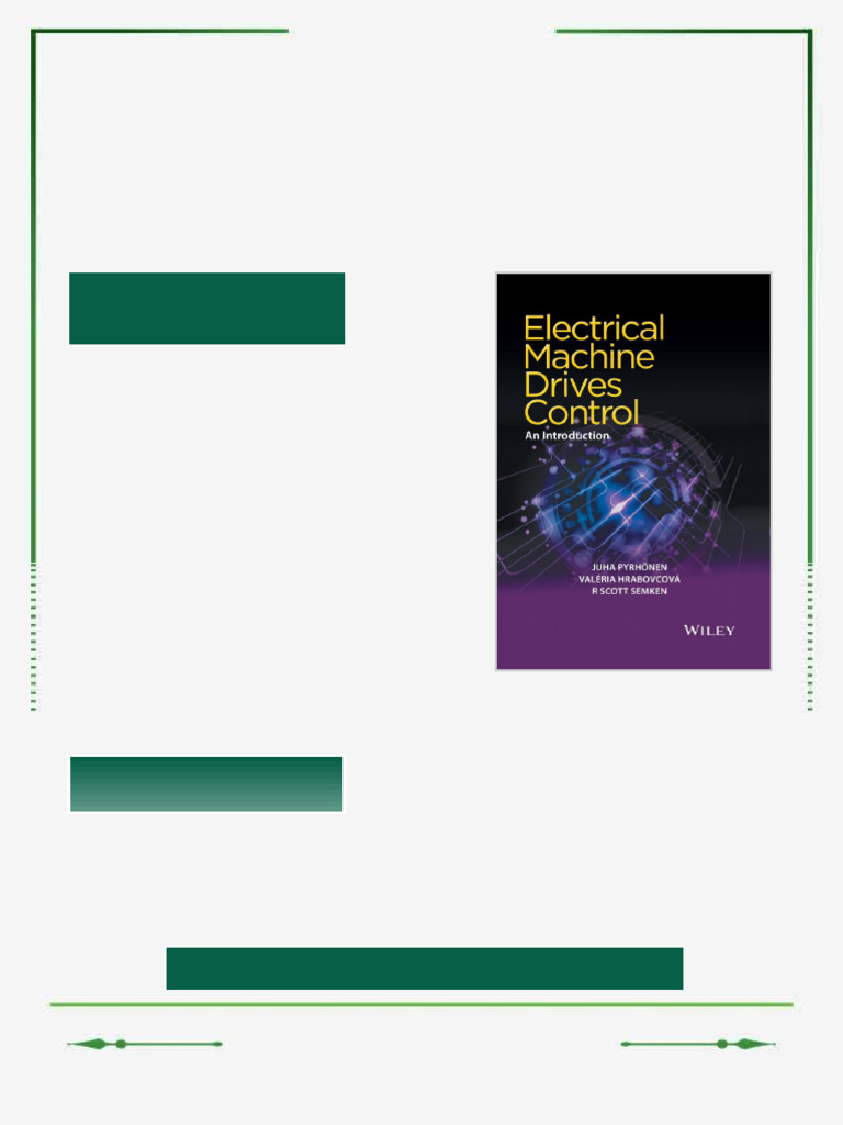 Electrical Machine Drives Control An Introduction 1st Edition by Juha Pyrhonen, Valeria ...