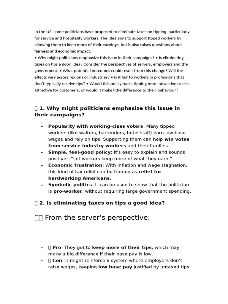 Why Might Politicians Emphasize This Issue in Their Campaigns | PDF ...