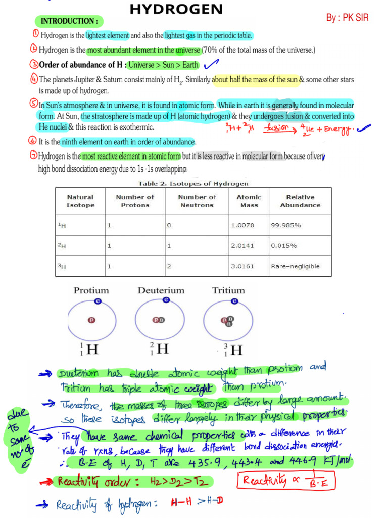 Hydrogen | PDF
