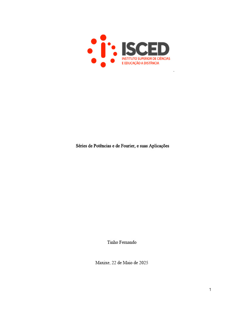 Análise Harmónica -334 | PDF | Séries de Fourier | Série de potências