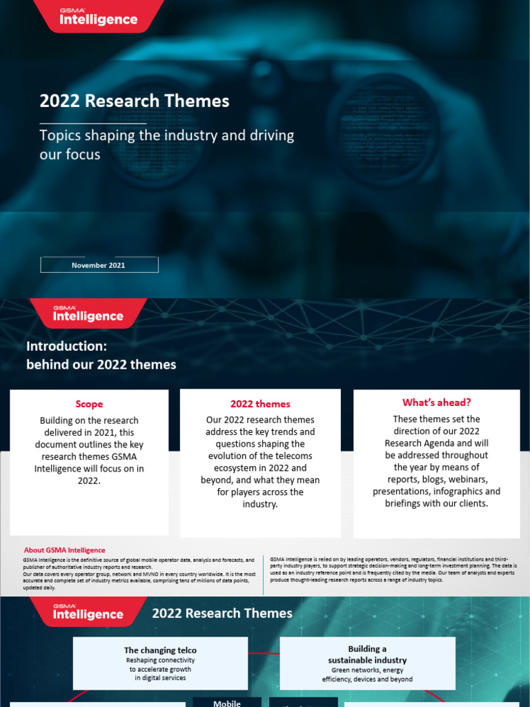 2022 Research Themes GSMA Nov 2021 | PDF | Sustainability | Internet Of ...