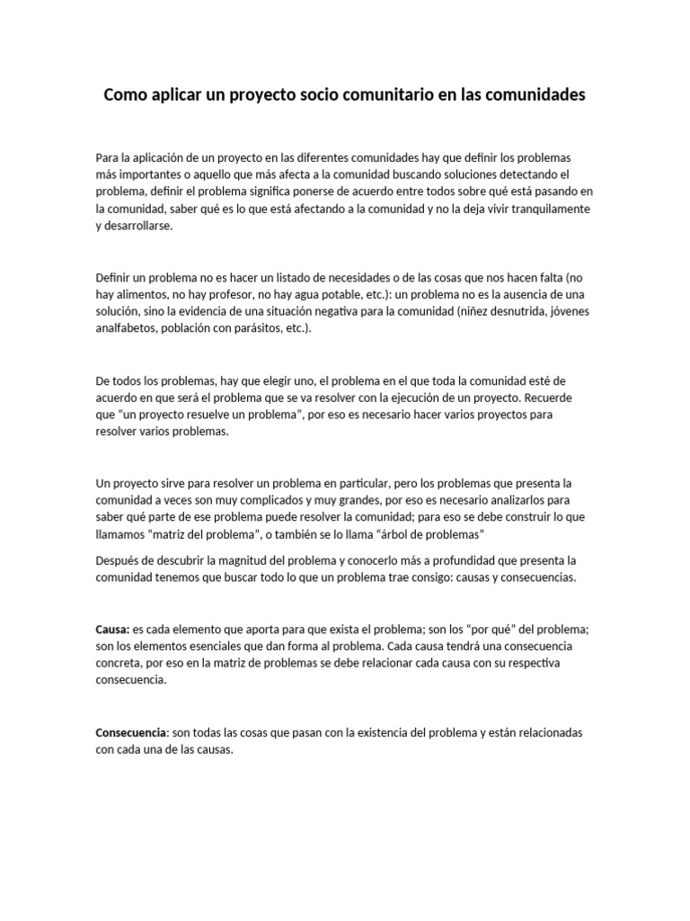Guía para Proyectos Socio-Comunitarios | PDF | Presupuesto