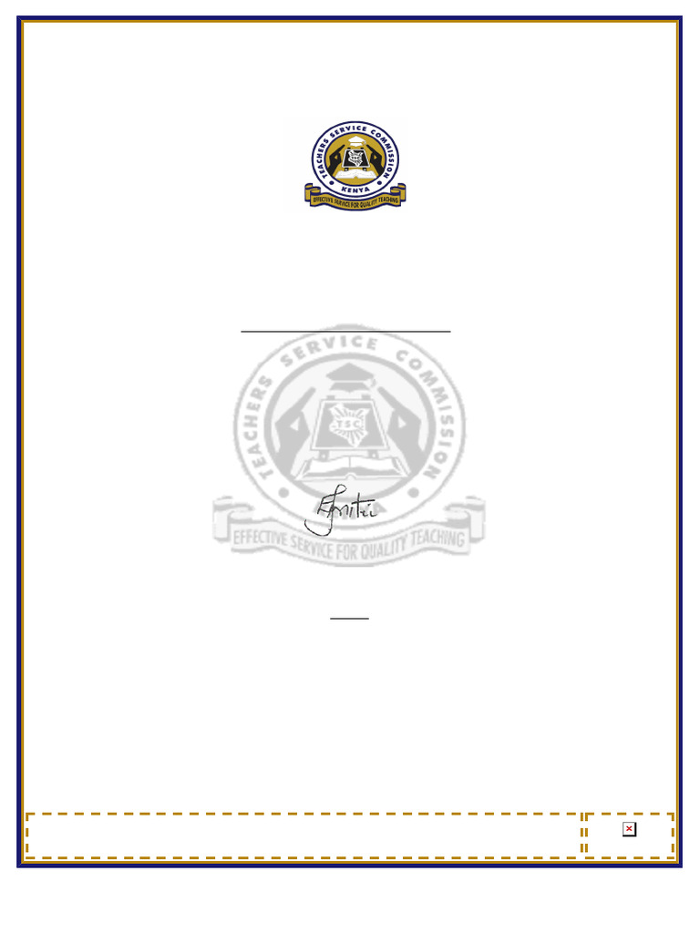 Maureen Wanjiku TSC No - 1149423 Registration Cert | PDF