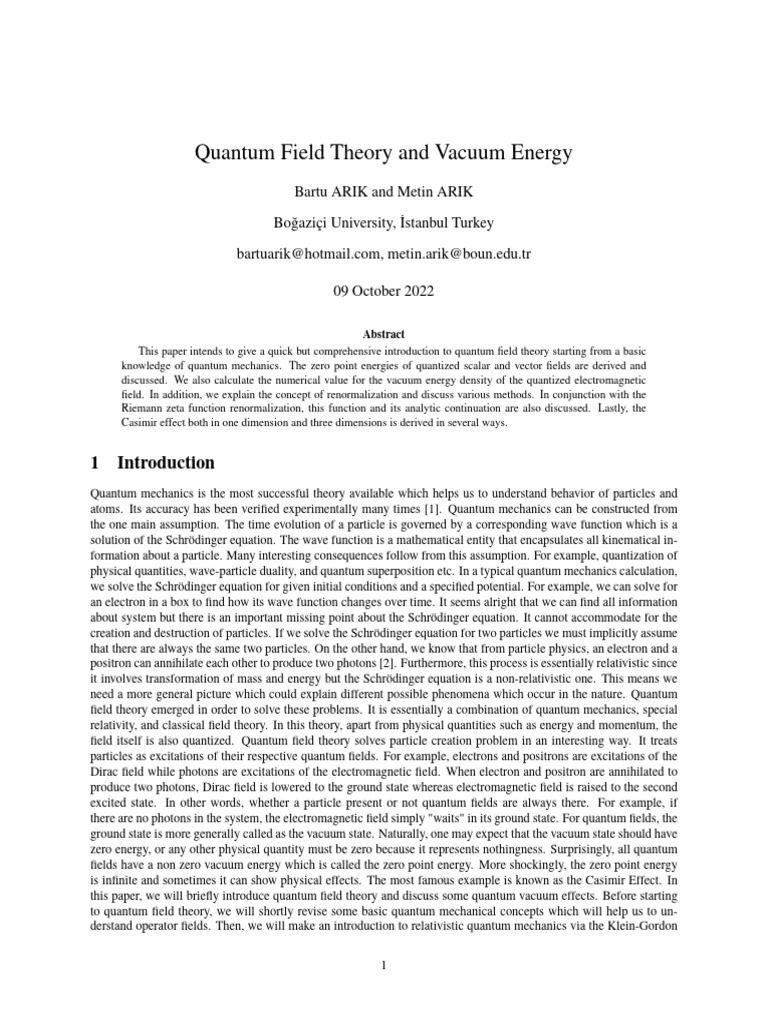 Introduction to Quantum Field Theory | PDF | Lagrangian Mechanics ...