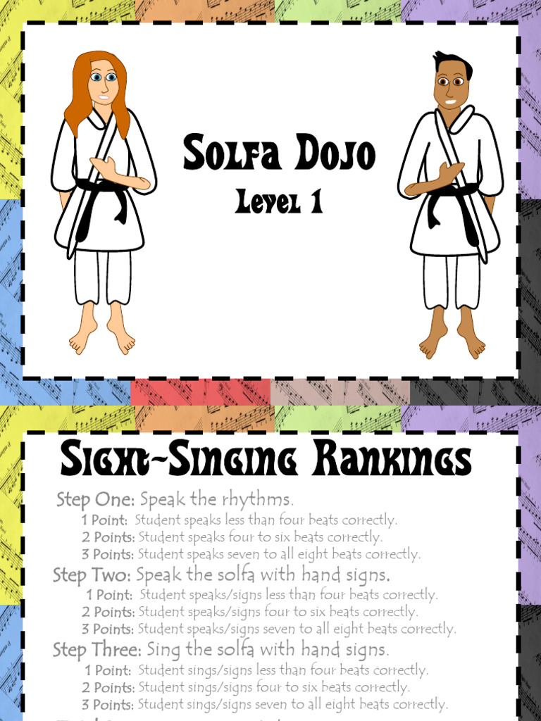 Solfa Dojo Level 1 Slides | PDF