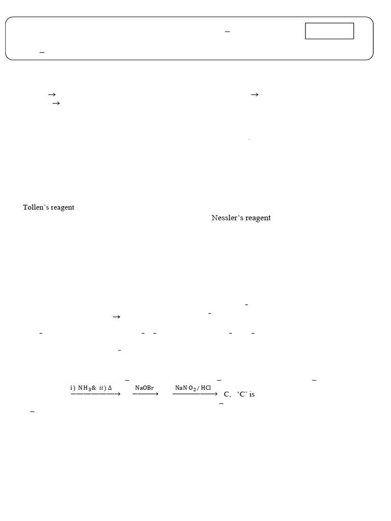 Chemistry One Mark Test 2025-26 | PDF | Redox | Acid