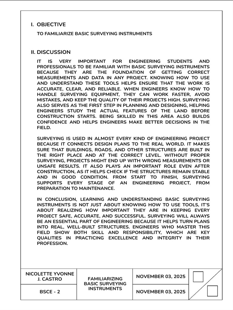 Lab 1 | PDF | Surveying | Engineering