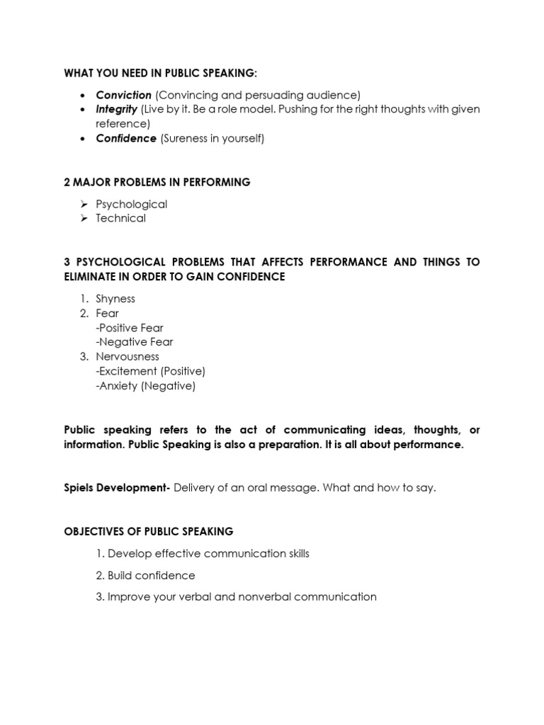 Mastering Public Speaking Skills | PDF | Public Speaking | Word