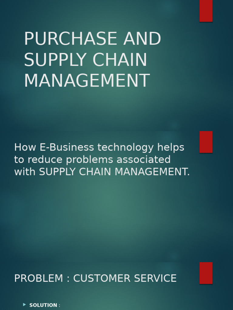 Purchase and Supply Chain Management | PDF