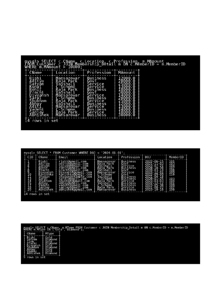 Dbms Lab Results Mysql Cli Style COMPLETE Black | PDF | Chess | Chess ...