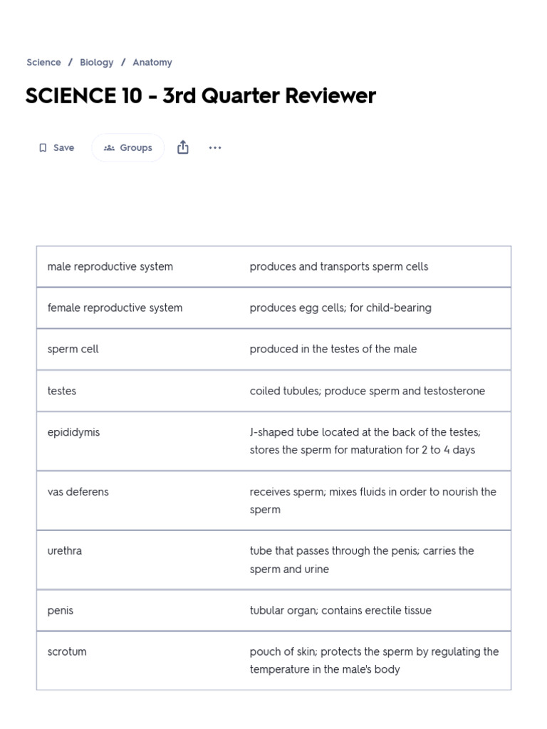 Science 10: 3rd Quarter Review Guide | PDF | Menstrual Cycle ...
