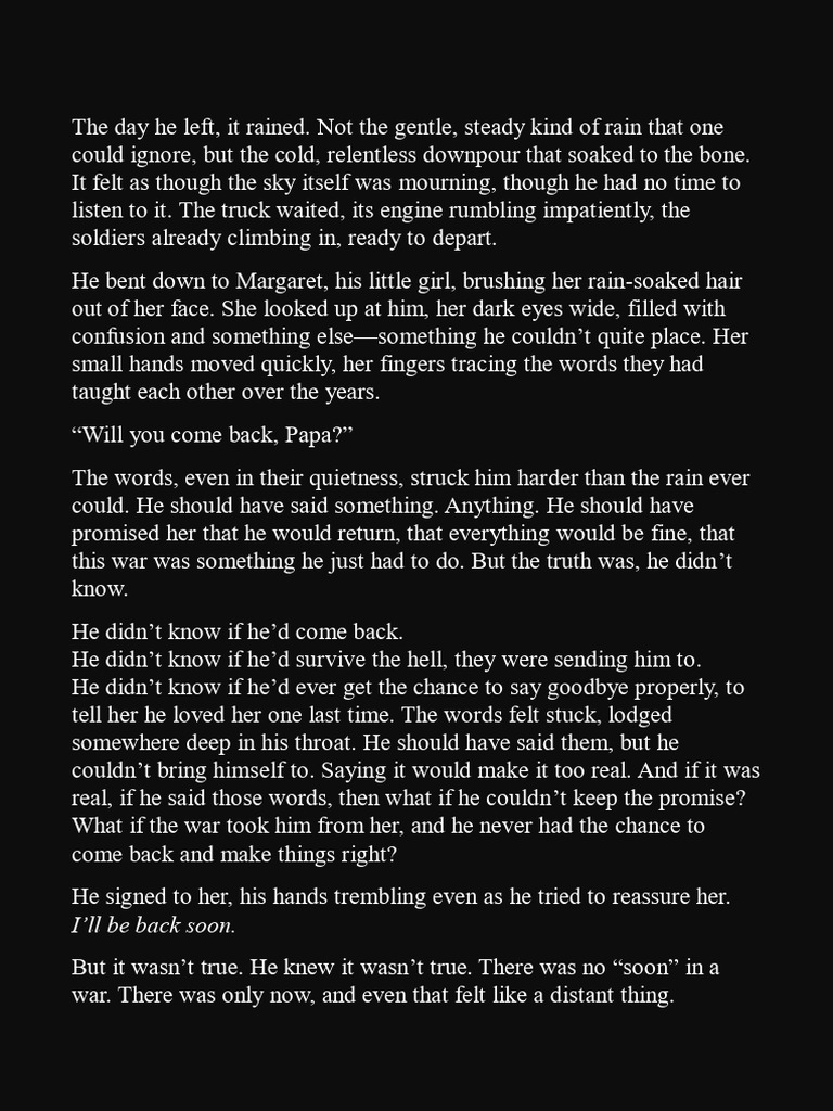 Father’s Silent Promise in War | PDF