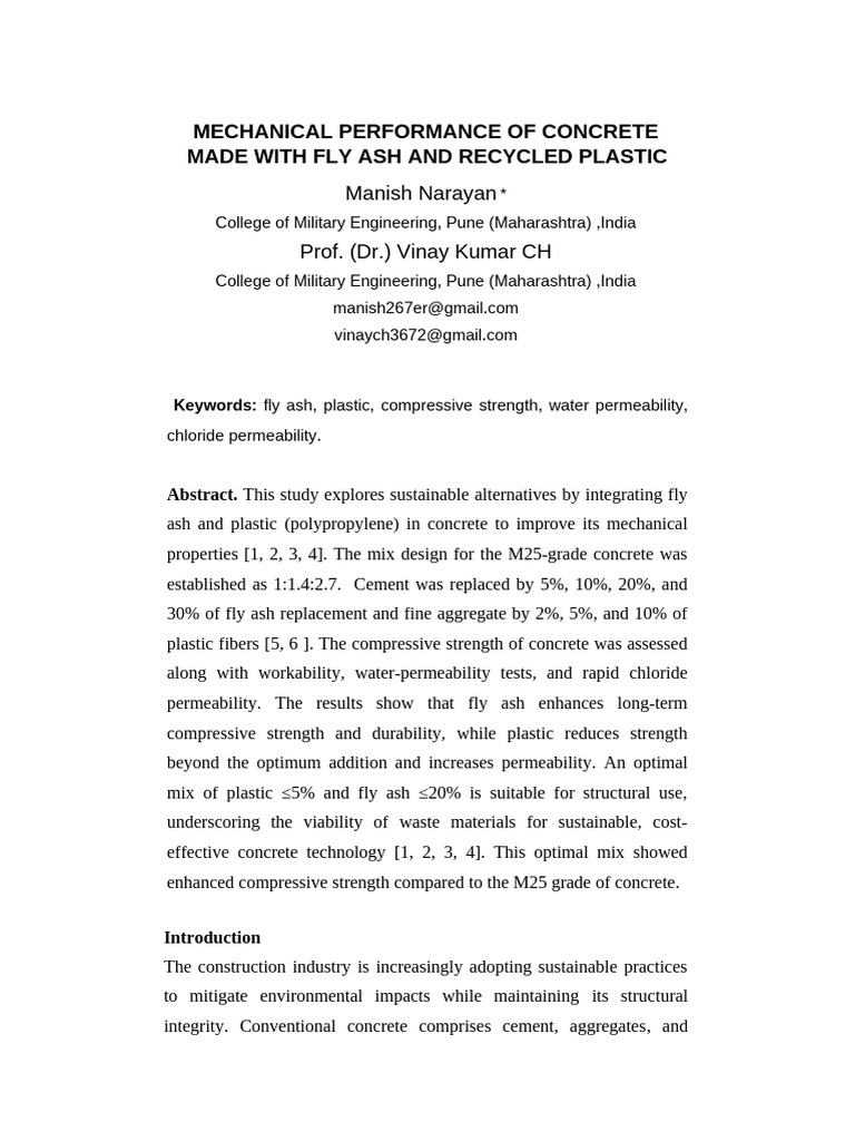Mechanical Performance of Composite Concrete | PDF | Concrete | Cement