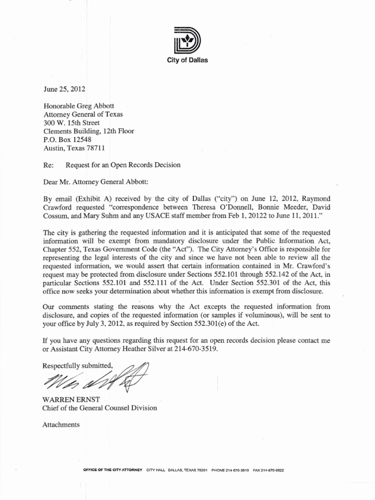 Dallas Open Records Request Response | PDF | Government Information ...