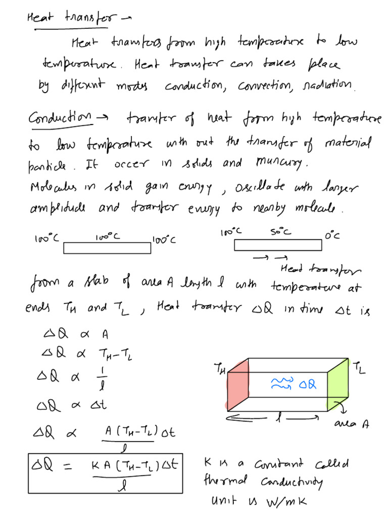 Thermal Physics Hand Written Notes | PDF