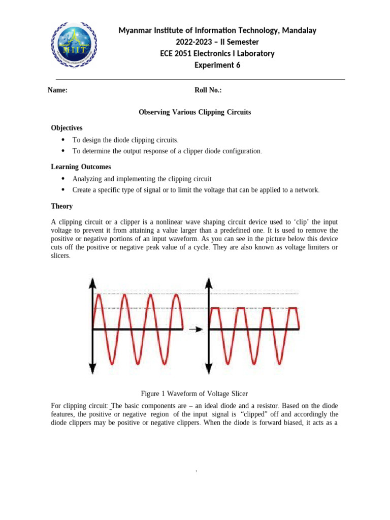 Experiment 6 | PDF | Diode | Electrical Network