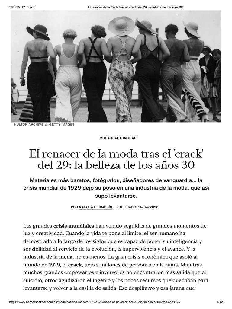 El renacer de la moda tras el 'crack' del 29_ la belleza de los años 30 ...