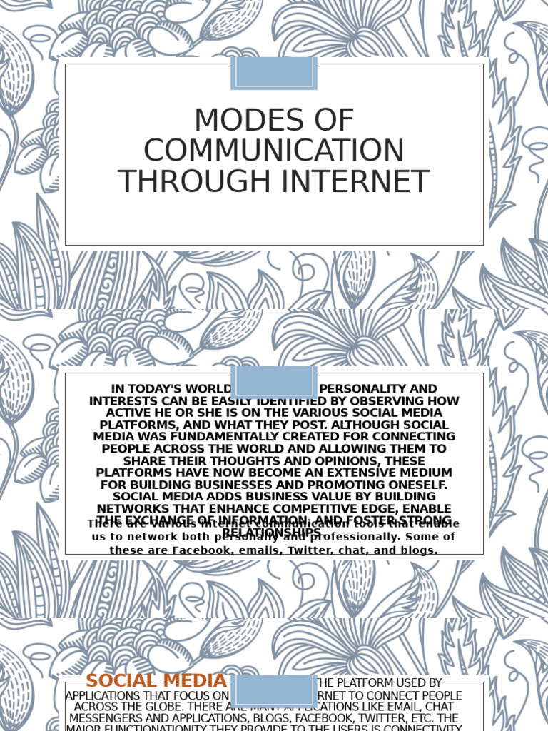 Internet Communication Tools Today | PDF