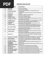 SBI ATM Response Code Guide | PDF | Personal Identification Number ...