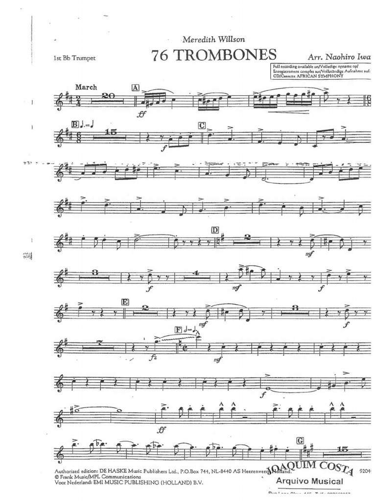 76 Trombones | PDF