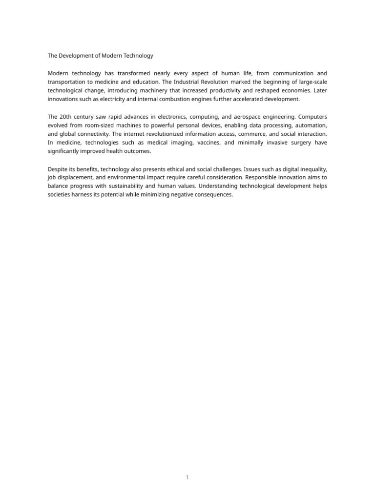 Document 4 - Modern Technology | PDF