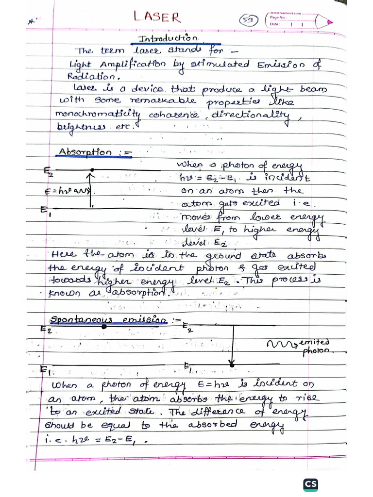 LASER NOTES | PDF