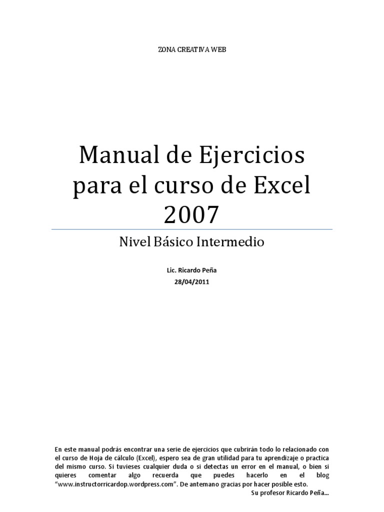 Manual de Practicas de Excel1 | PDF | Computación incremental | Microsoft Excel
