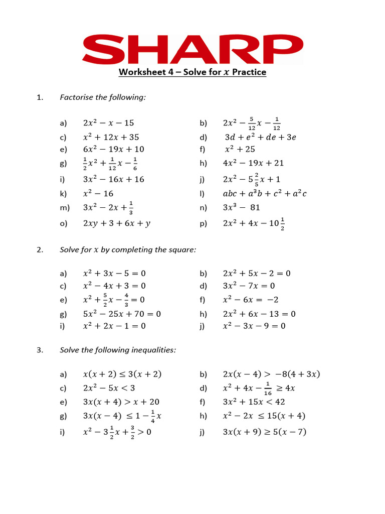 Worksheet 4 - Solve X | PDF | Chess | Chess Theory
