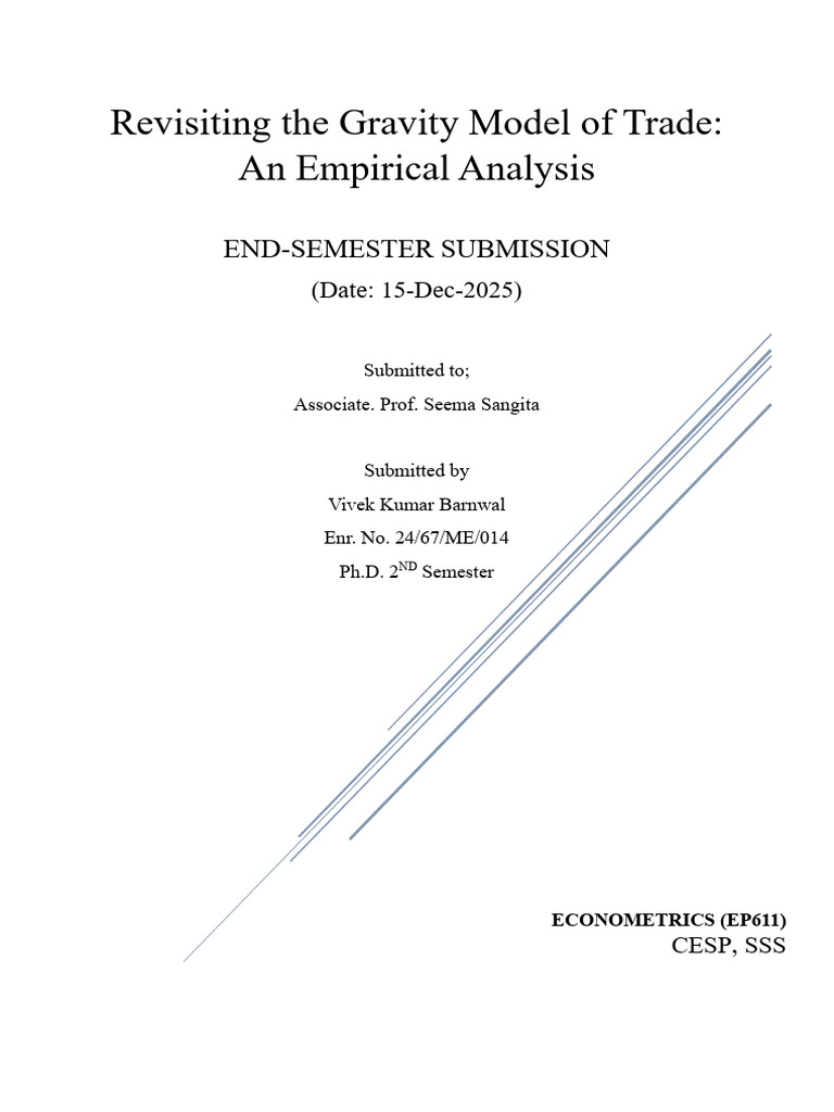 Revisiting The Gravity Model of Trade-2 | PDF | Autocorrelation ...