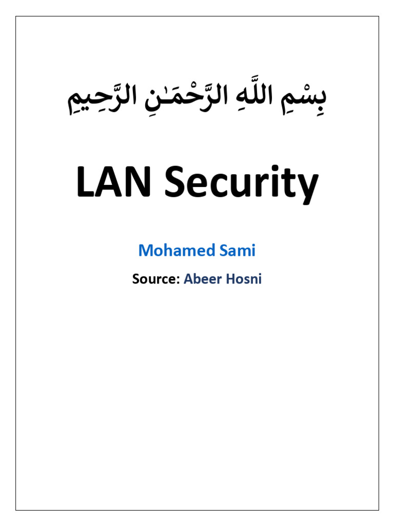 LAN Security Sum Arabic | PDF
